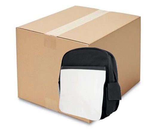 Full Carton (20pcs) - Backpacks - Large School Bag with Panel - Black