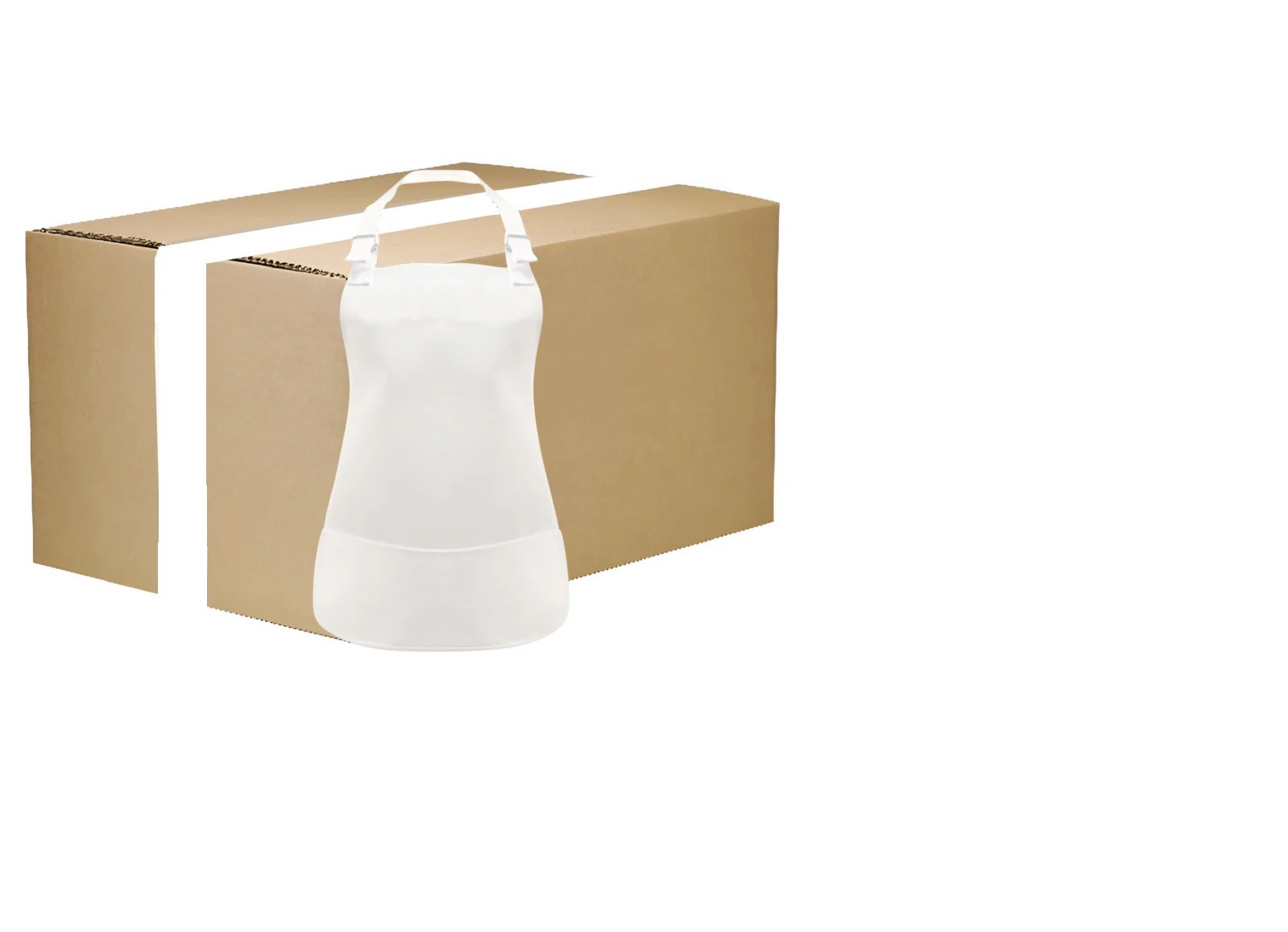 FULL CARTON - 30 x Apron - Kids - White - LARGE