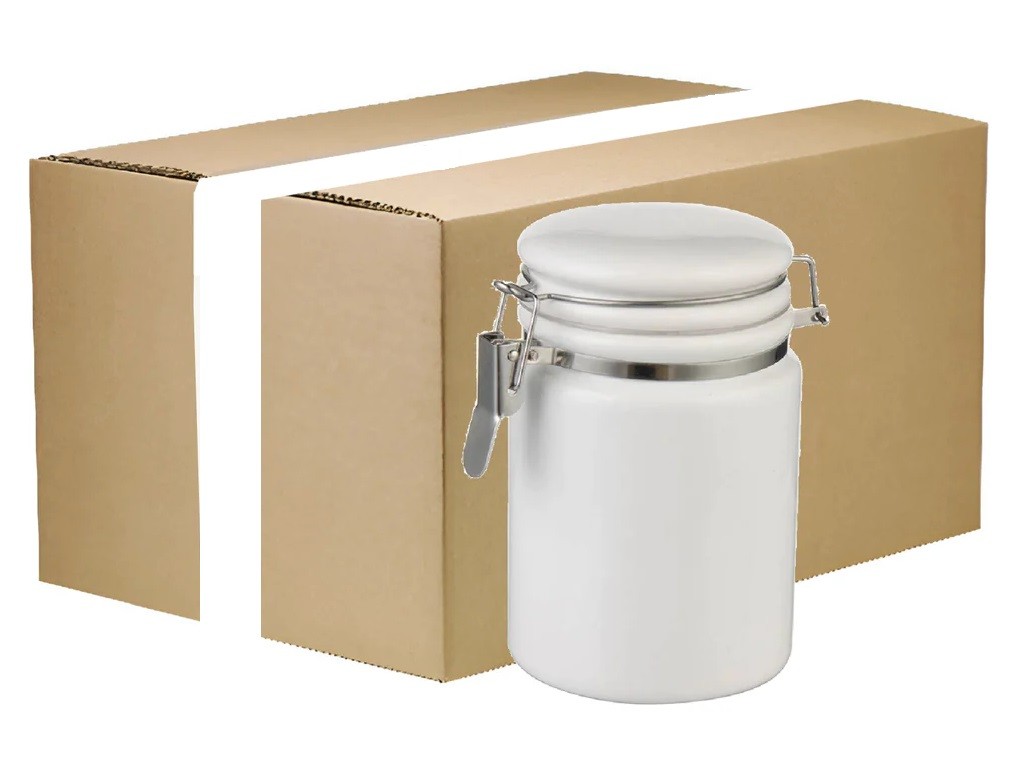 FULL CARTON - 36 x 14oz Ceramic Storage Jar with Bale Closure