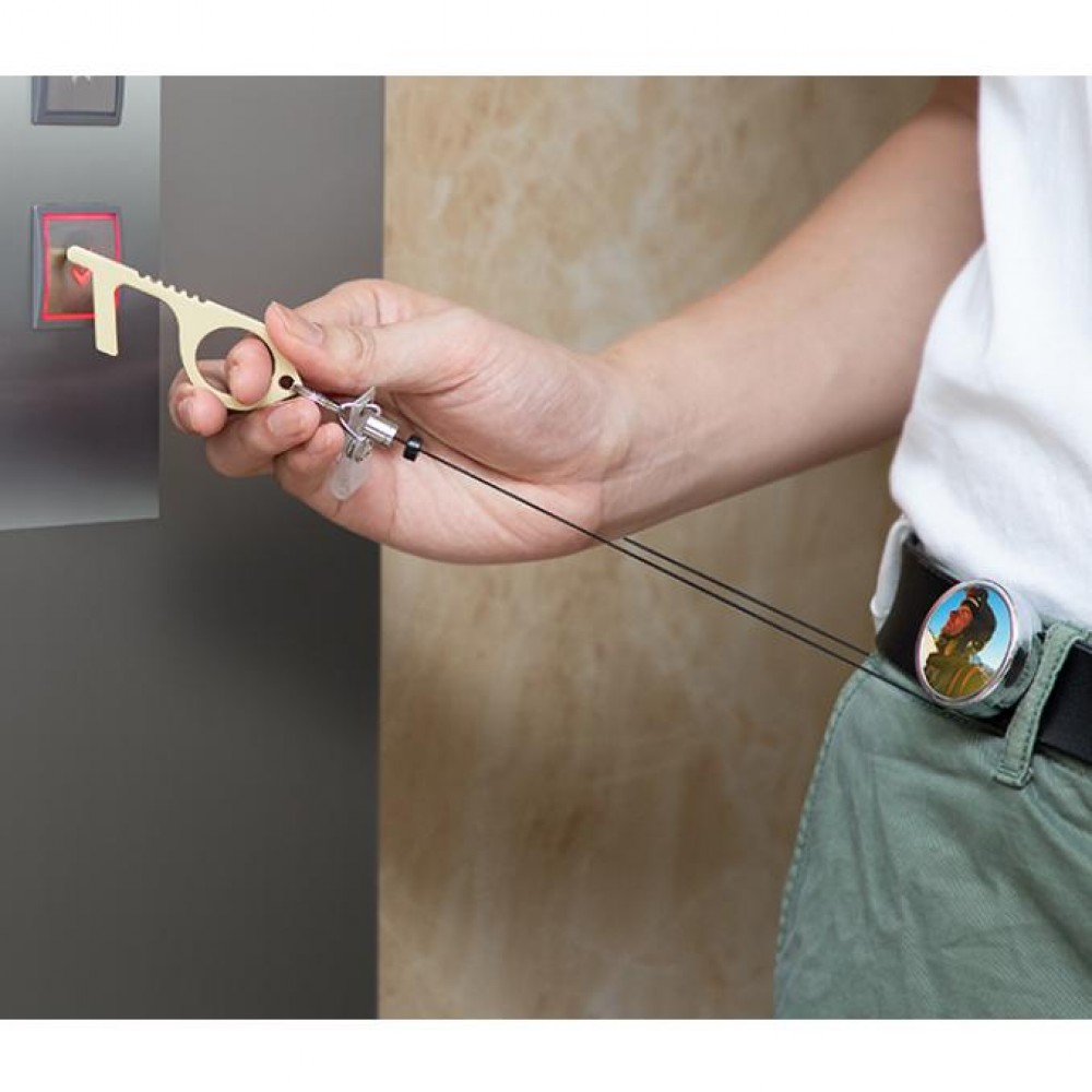 Accessory - No Contact Metal Tool Key with Retractable Reel