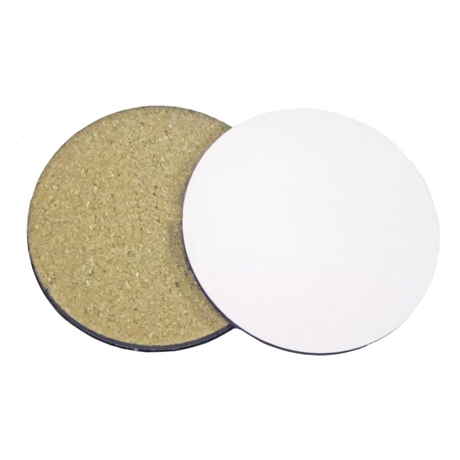 Coaster - 10 x MDF - ROUND - 10cm - CORK BASE
