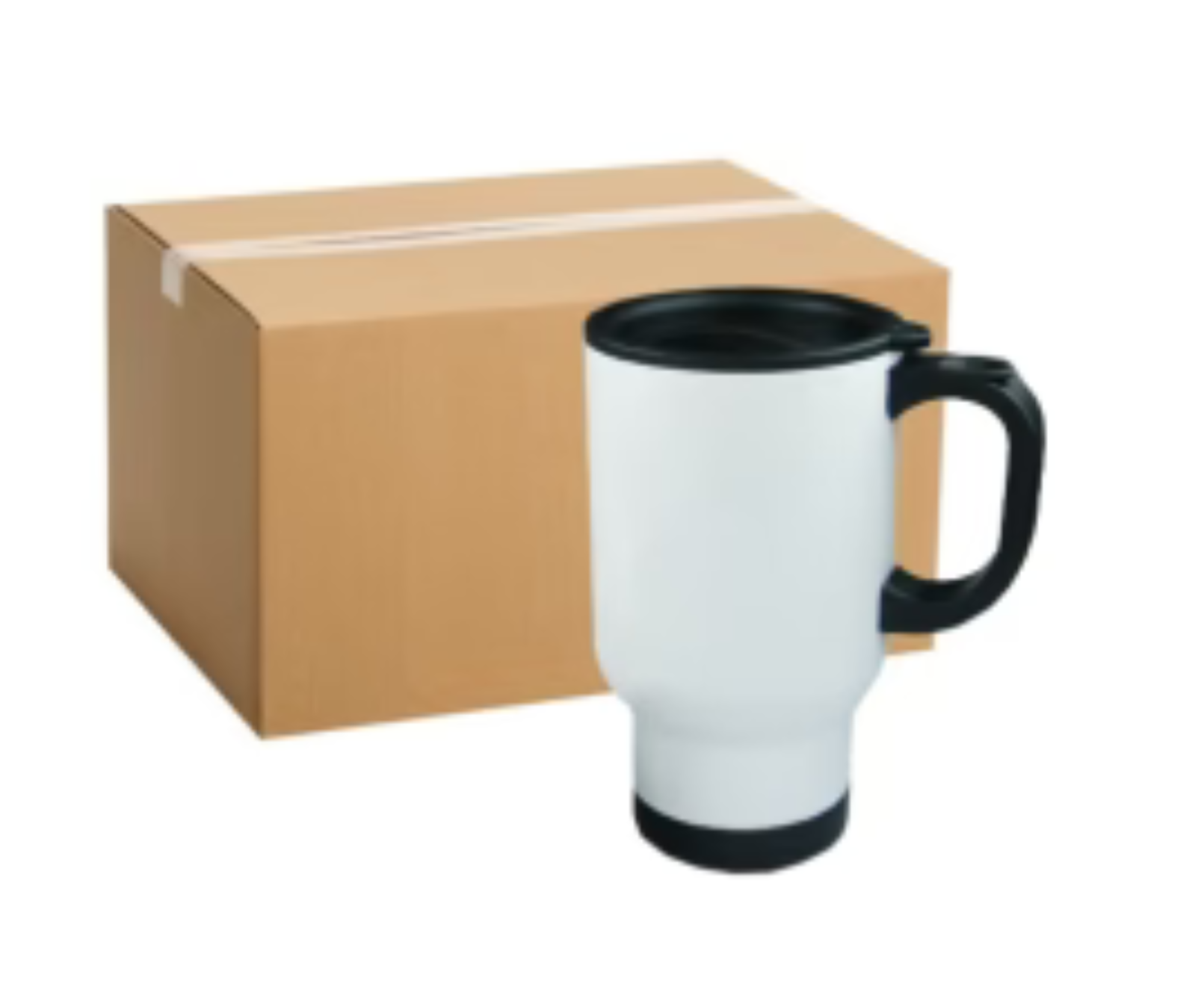 Full Carton - 48 x 14oz White travel mug sublimation blank - Stainless ...
