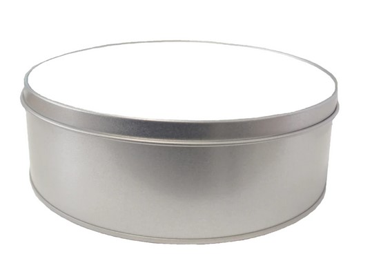 Metal Tin Shallow Round 15cm x 5cm with Printable Insert